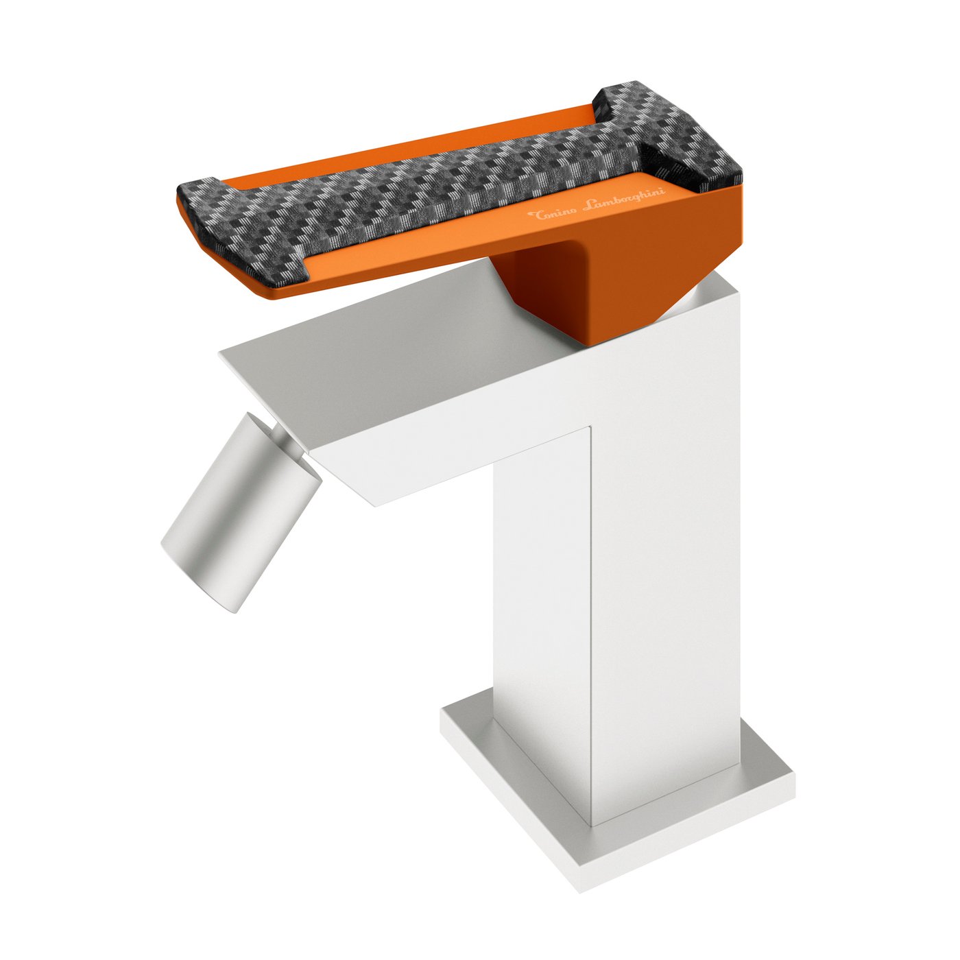 Lamborghini Hyper bidet fitting arctic white, handle carbon fire burst ...