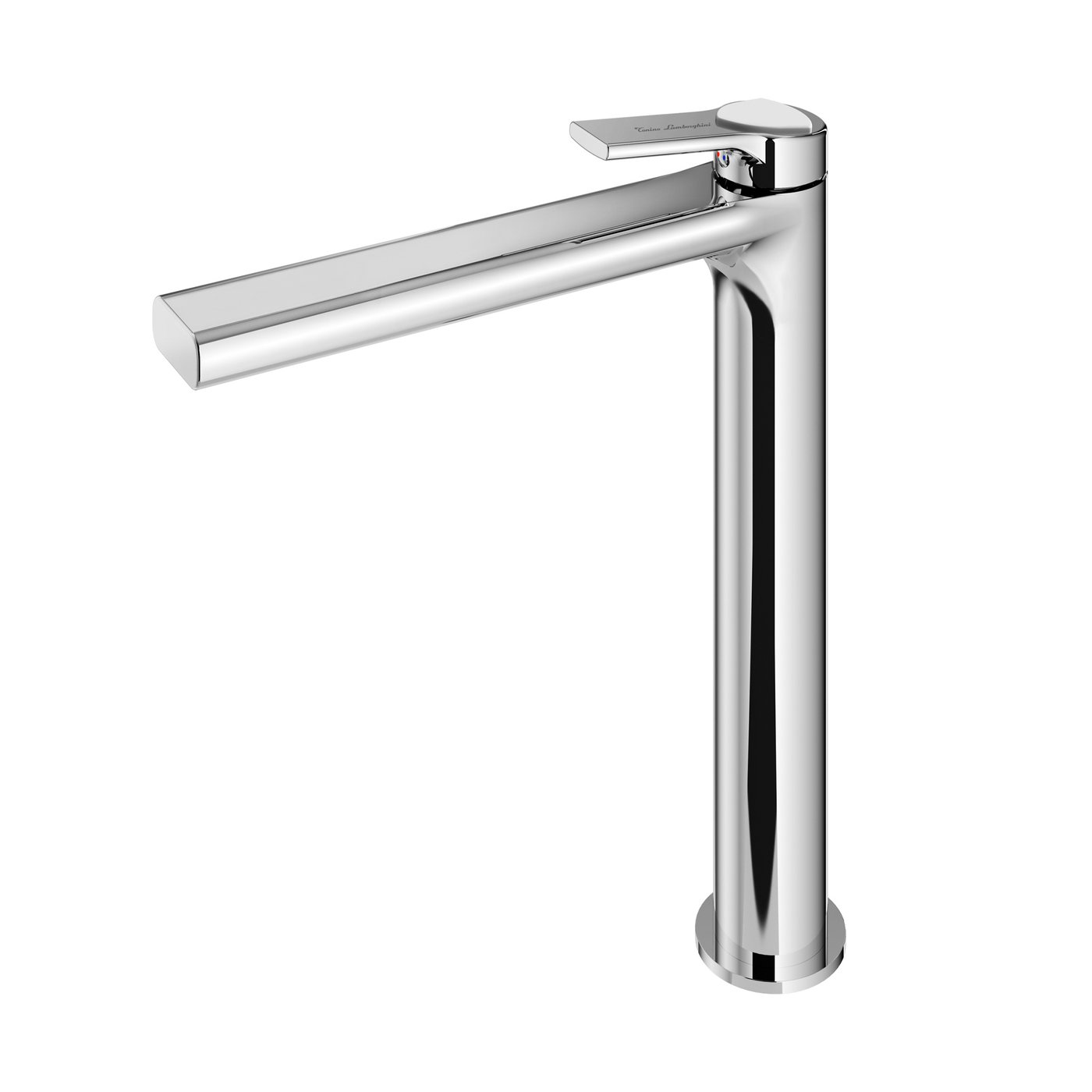 Lamborghini Vortex basin fitting with tall pillar silver/arctic white ...