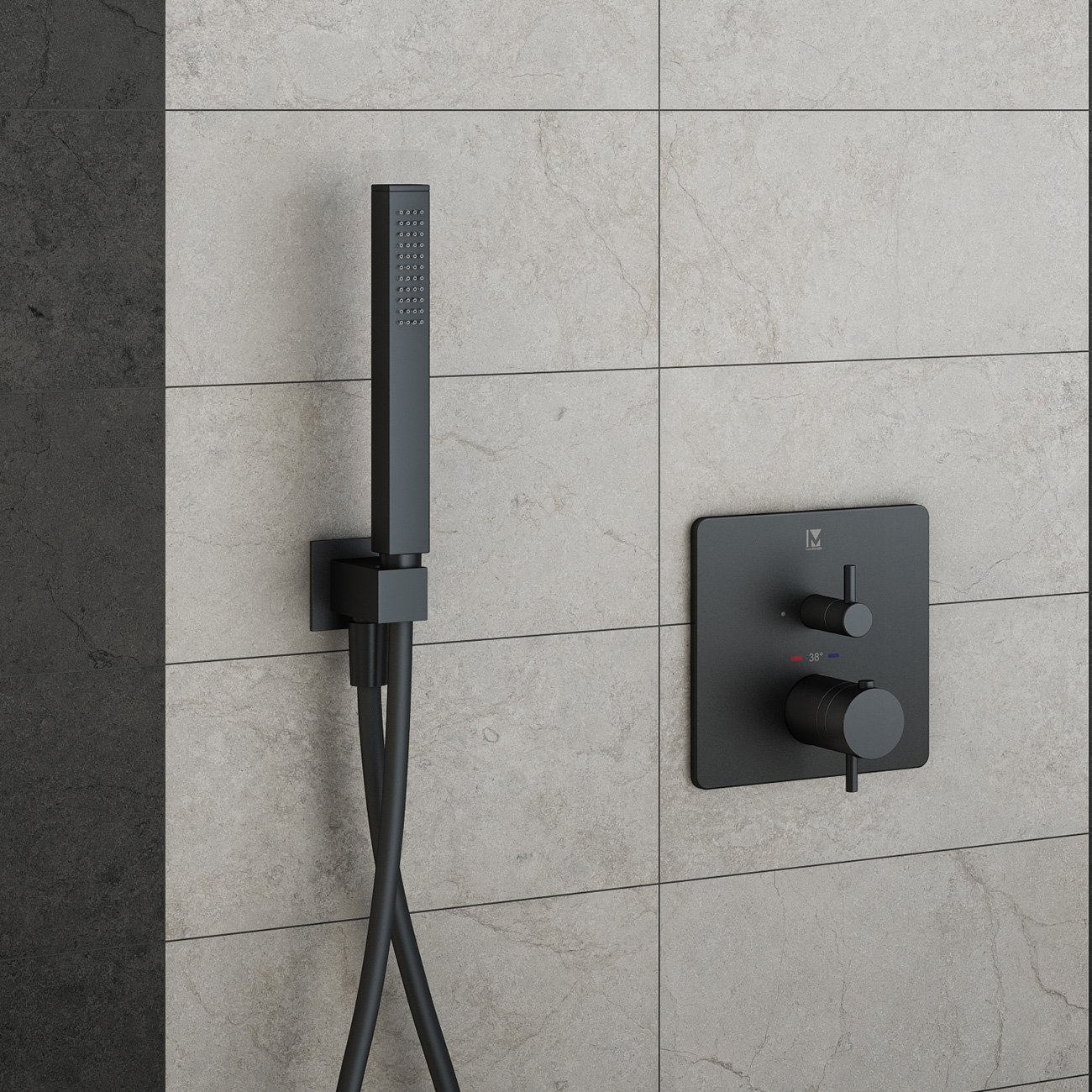 Mariner Eden coaxial Ensemble de douche avec mitigeur thermostatique ...