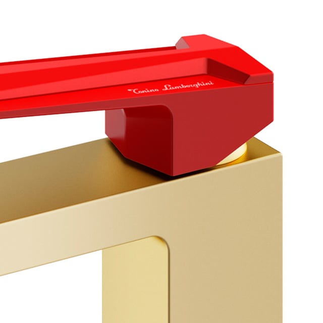 Lamborghini Hyper basin fitting with tall pillar noble gold, handle ...
