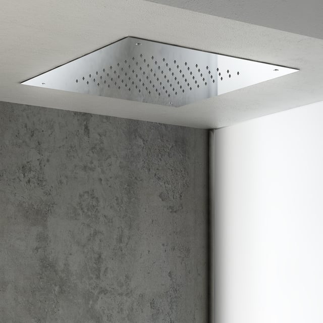 Mariner stainless steel-overhead rain panel, recessed installation ...