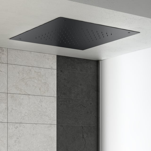 Mariner stainless steel-overhead rain panel, recessed installation ...