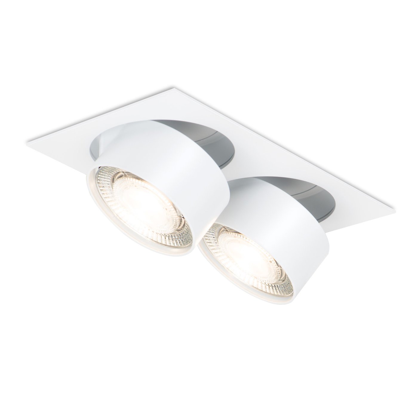 mawa LED recessed spotlight, square, semi-recessed, 2 heads - MW004870 ...