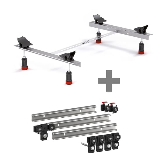 MEPA leg frame WSuni incl. MEPA bath/shower tray supports, set of 3 ...