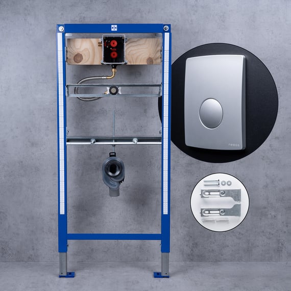 neeos VWTB urinal pre-wall element H: 112 cm, FP20 flush plate in matt ...