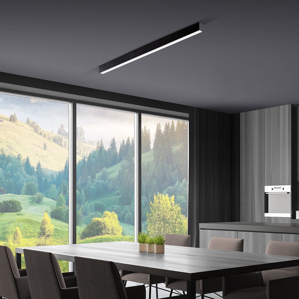 Ilti Luce ZIRKOL LINEAR CEILING LED Deckenleuchte schwarz ...