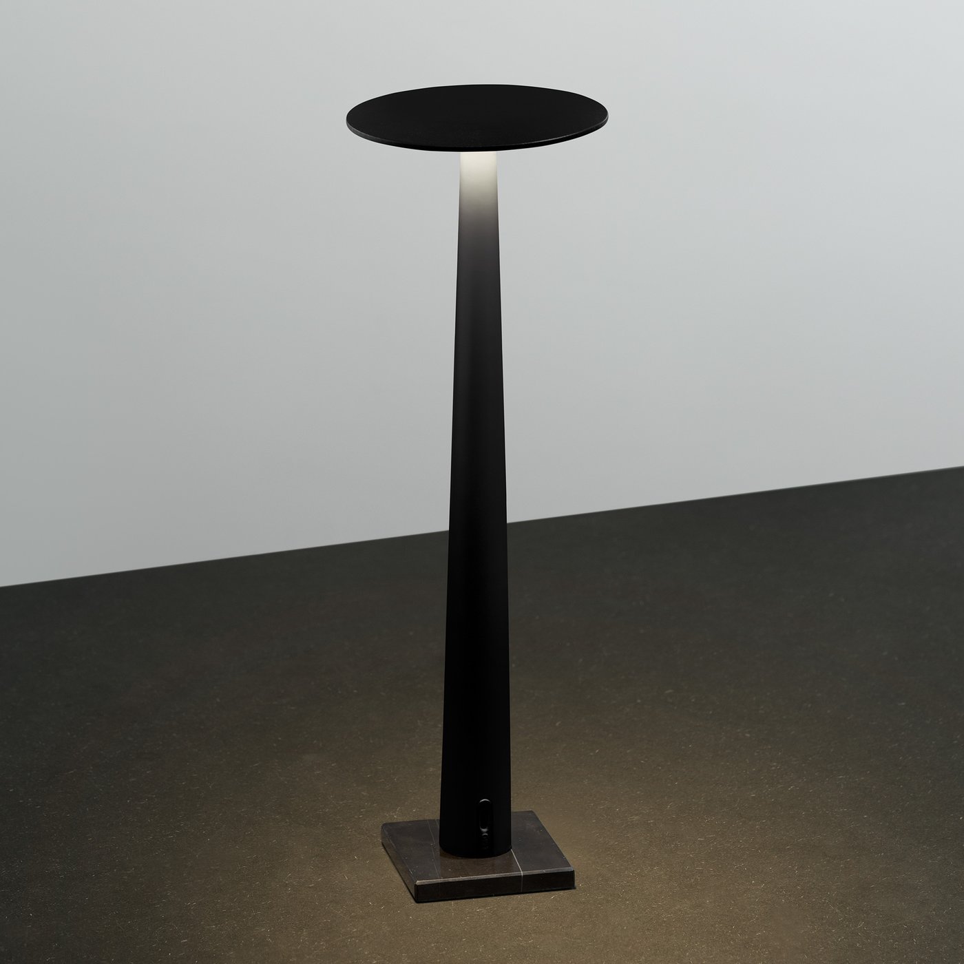 NEMO Portofino rechargeable table lamp, LED with marble base black ...
