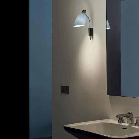 NEMO LAMPE DE BUREAU wall light, E14 dimmable, blue grey - LDB EDC 31 ...