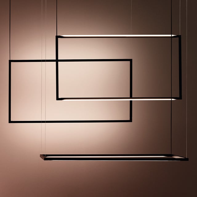 NEMO Spigolo Pendant Horizontal pendant light, LED dimmable, opaline ...