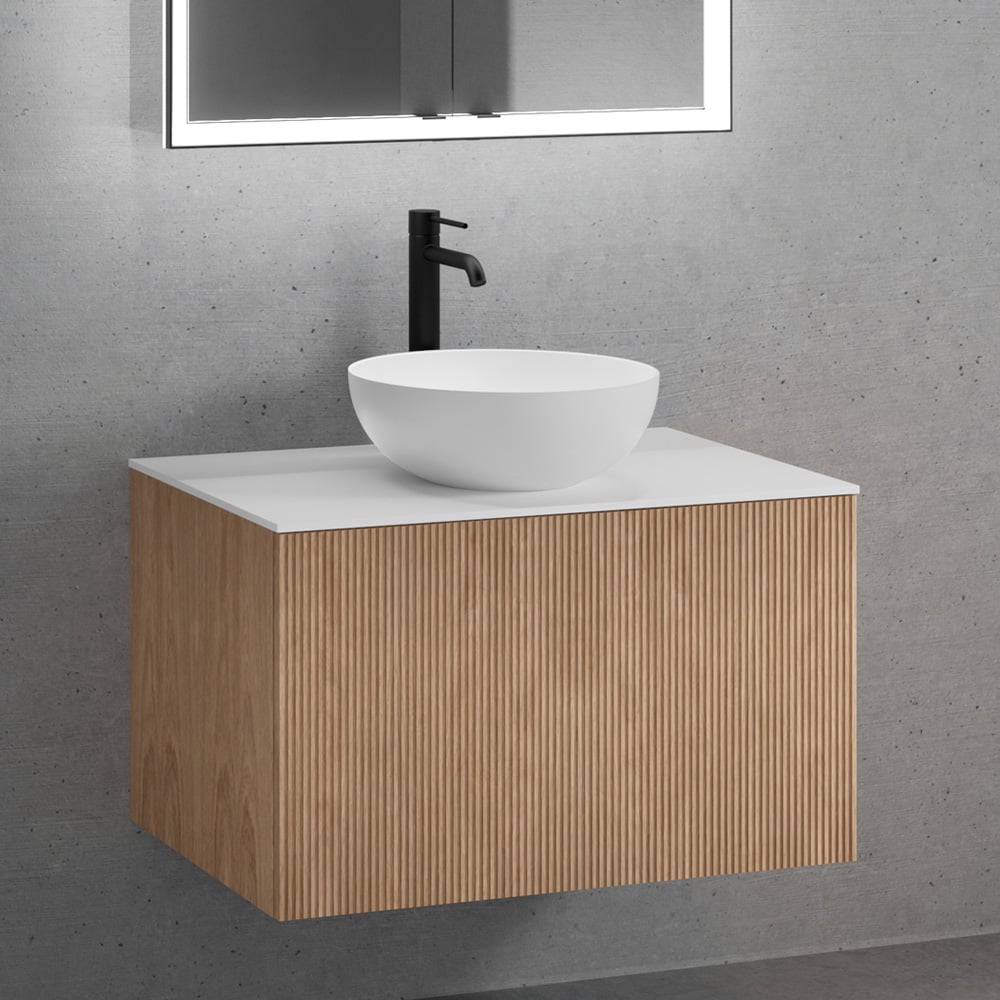 neoro n50 line vanity unit W: 80 cm with 1 pull-out compartment, with ...
