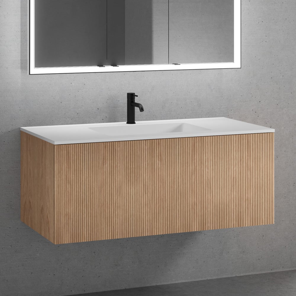 neoro n50 line vanity unit W: 120 cm with 1 pull-out compartment, with ...