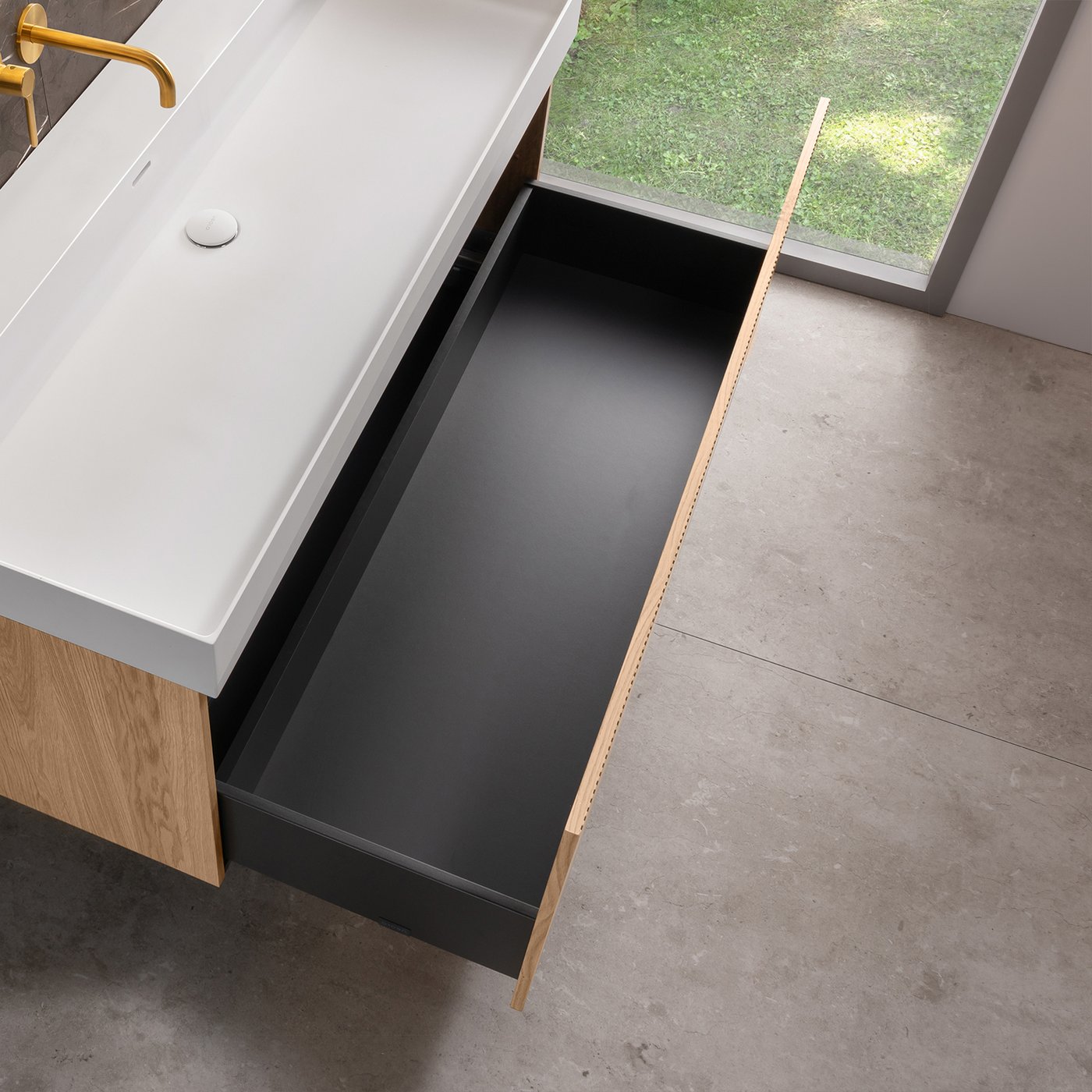 Wunderbar Waschtisch Mit Unterschrank Ohne Hahnloch Bild