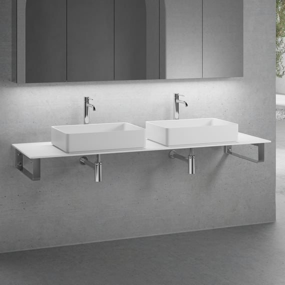 neoro n50 slim countertop W: 180 cm with 2 washbasins W: 58 cm matt ...
