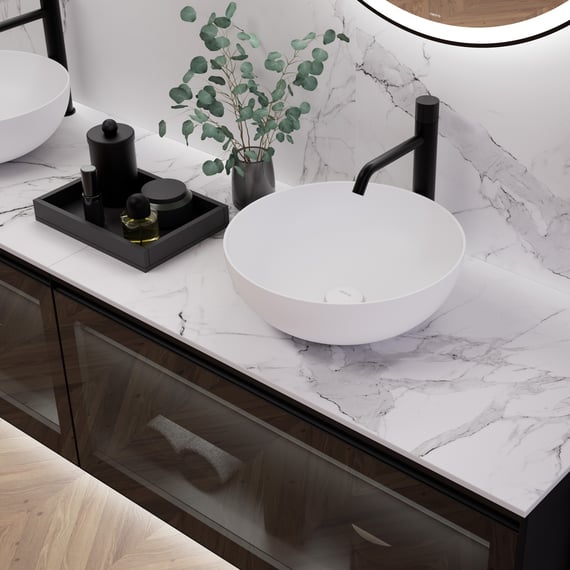 neoro n80 fumo vanity unit W: 200 cm with 2 pull-out compartments, with ...