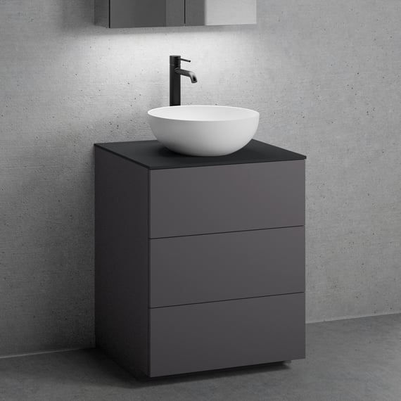 neoro n50 vanity unit W: 60 cm with 3 pull-out compartments, washbasin ...