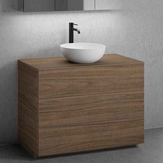 neoro n50 vanity unit W: 100 cm with 3 pull-out compartments, washbasin ...