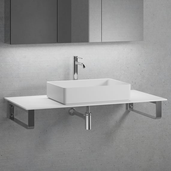 neoro n50 slim countertop W: 120 cm with washbasin W: 58 cm matt white ...