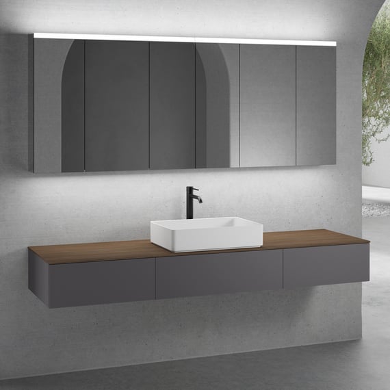 neoro n50 furniture set W: 200 cm with 3 pull-out compartments ...