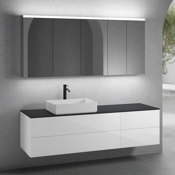 neoro n50 furniture set W: 180 cm with 4 pull-out compartments ...