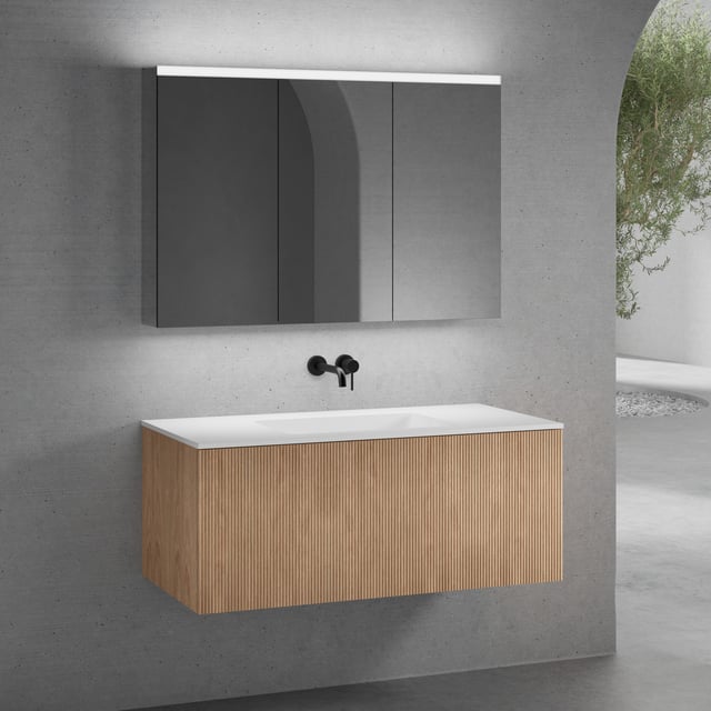 neoro n50 line vanity unit W: 120 cm with 1 pull-out compartment, with ...