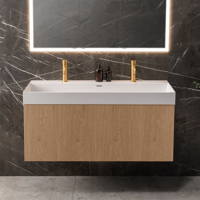 neoro n50 line vanity unit W: 120 cm with 1 pull-out compartment, with ...
