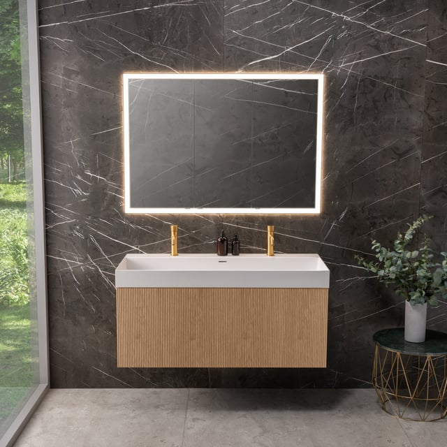 neoro n50 line vanity unit W: 120 cm with 1 pull-out compartment, with ...