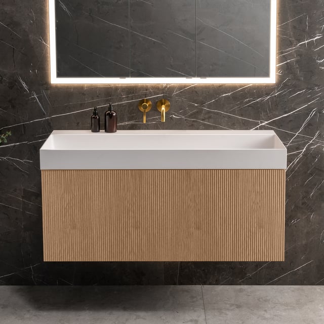 neoro n50 line vanity unit W: 120 cm with 1 pull-out compartment, with ...
