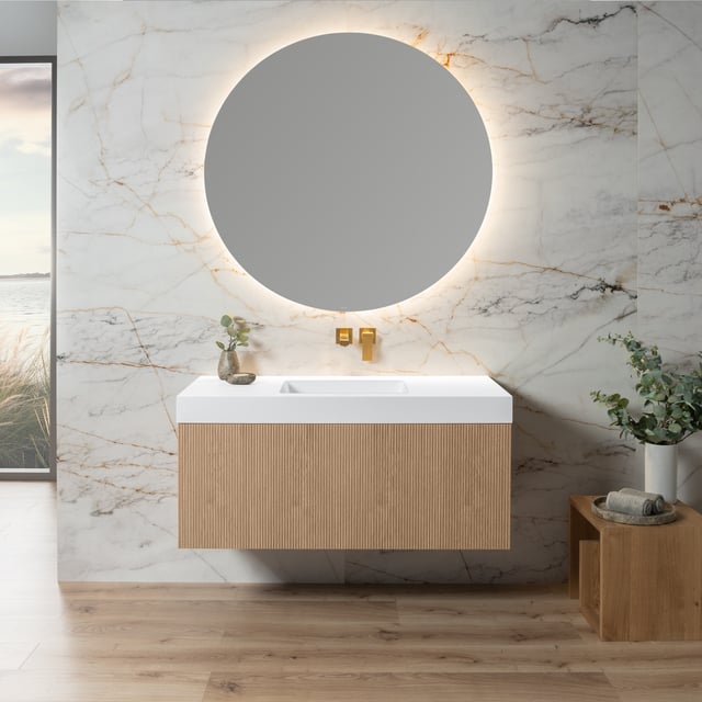 neoro n50 line vanity unit W: 120 cm with 1 pull-out compartment, with ...
