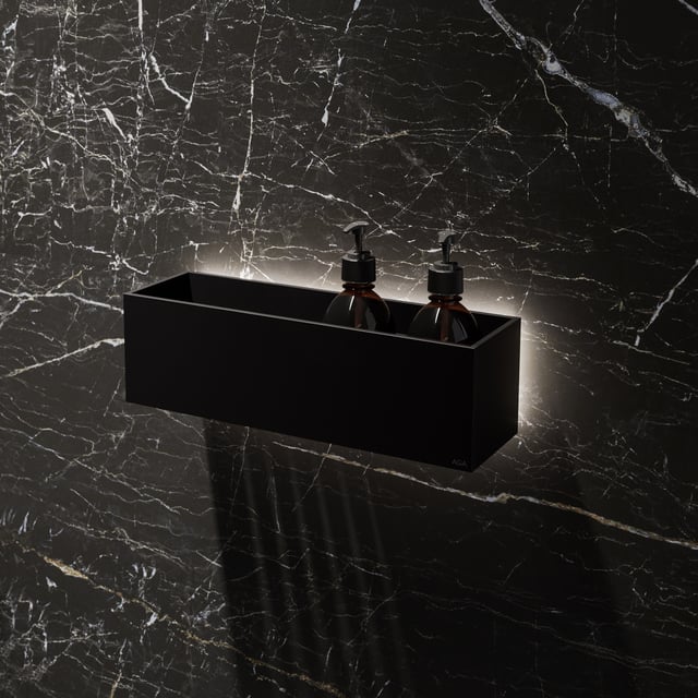 neoro n80 fumo – Designbad mit Badmöbelanlage & Spiegel, Dusche & Armaturen