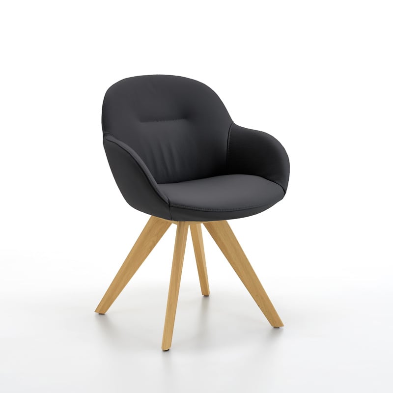 Niehoff PACO chair with armrests, solid wood, rotatable - 677247980 ...