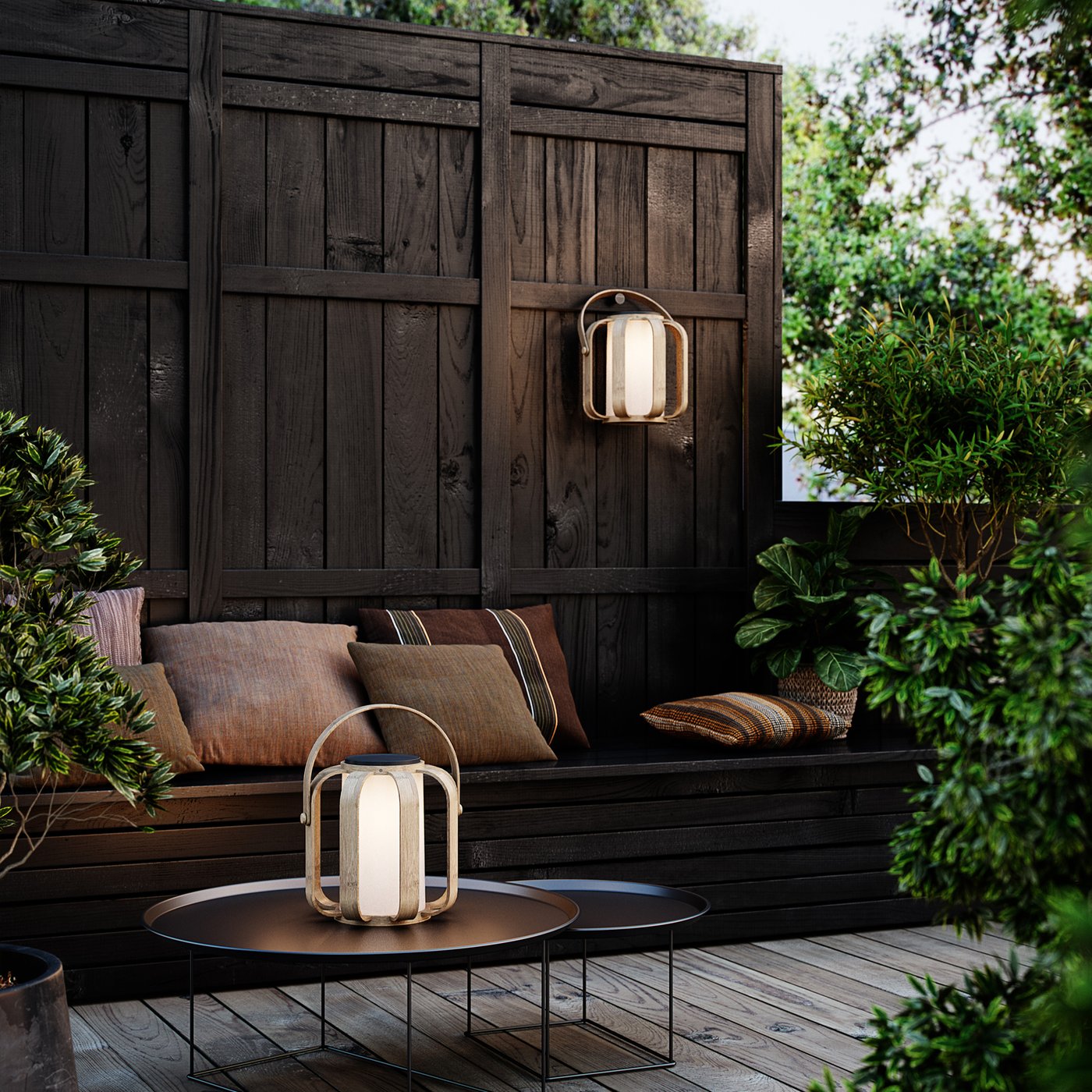 nordlux Bob solar table lamp LED bamboo - 2118085062 | REUTER