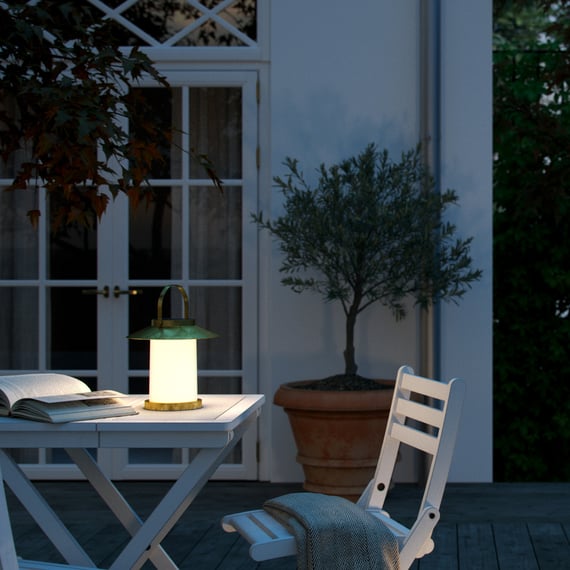 nordlux Temple Solar rechargeable LED table lamp satin - 2218325035 ...