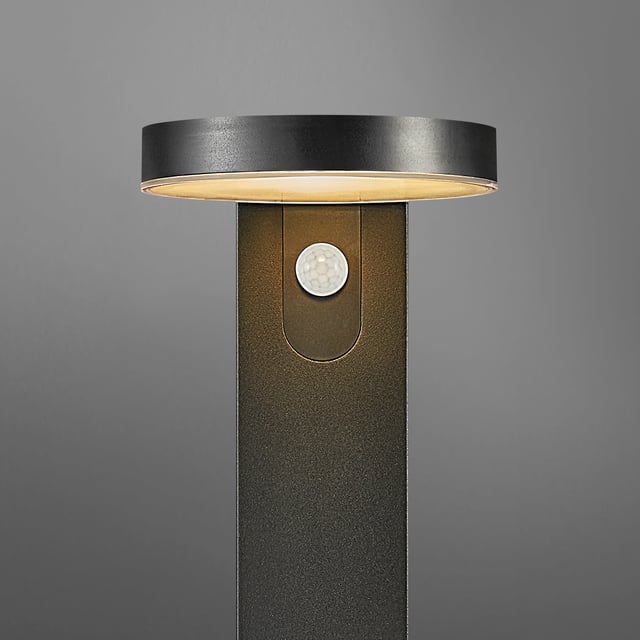 nordlux Rica solar bollard light, round, LED black - 2118158003 | REUTER