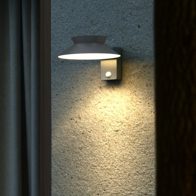 nordlux Piola solar wall light, LED anthracite - 2418071050 | REUTER