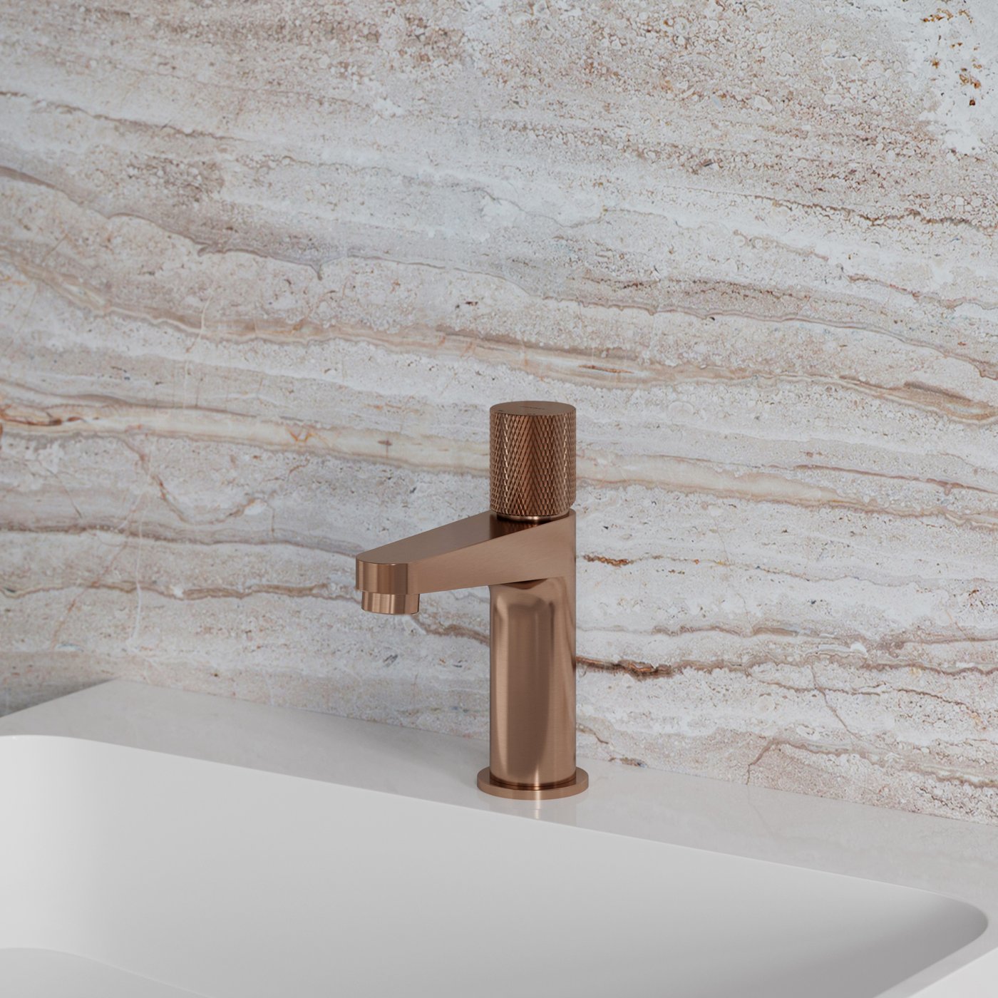 OMNIRES CONTOUR basin fitting with Eco, brushed copper - CT8010CPB | REUTER