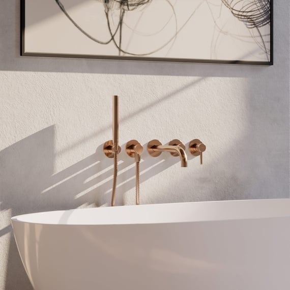 OMNIRES Y single-lever mixer, for bath brushed copper - Y1237-1CPB | REUTER