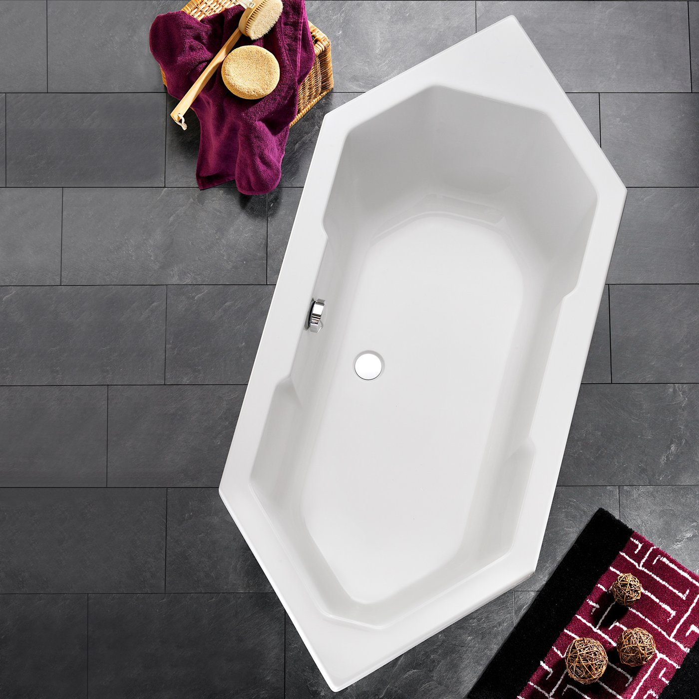 Ottofond Sierra hexagonal bath white - 863401 | REUTER