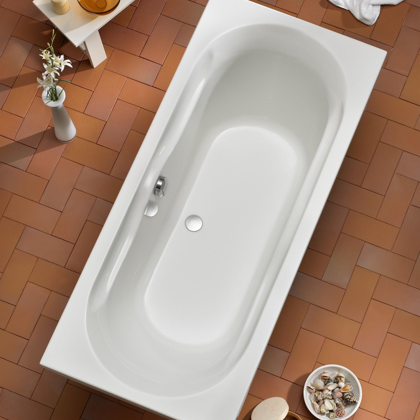 Ottofond Madera rectangular bath, built-in white - 930301 | REUTER