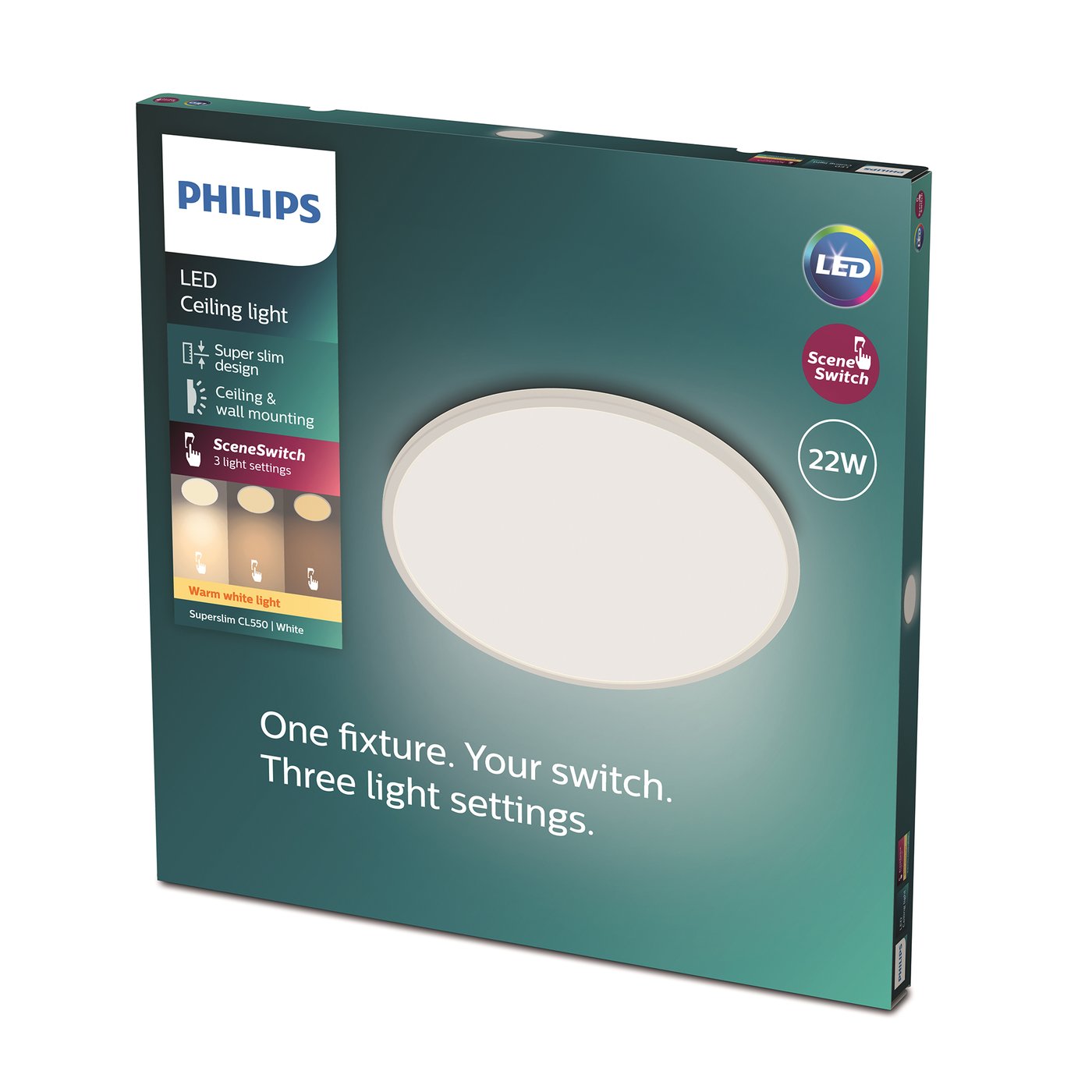 PHILIPS Super Slim LED panel, LED dimmable, white - 8719514327146 | REUTER