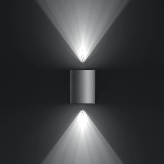Philips Cistus wall light, LED dimmable, brushed stainless steel ...