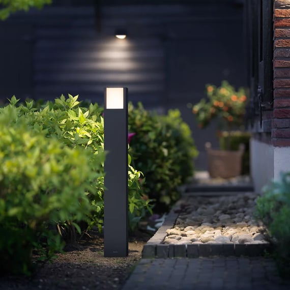 Philips Arbour Ultra Efficient bollard light, LED anthracite/white ...