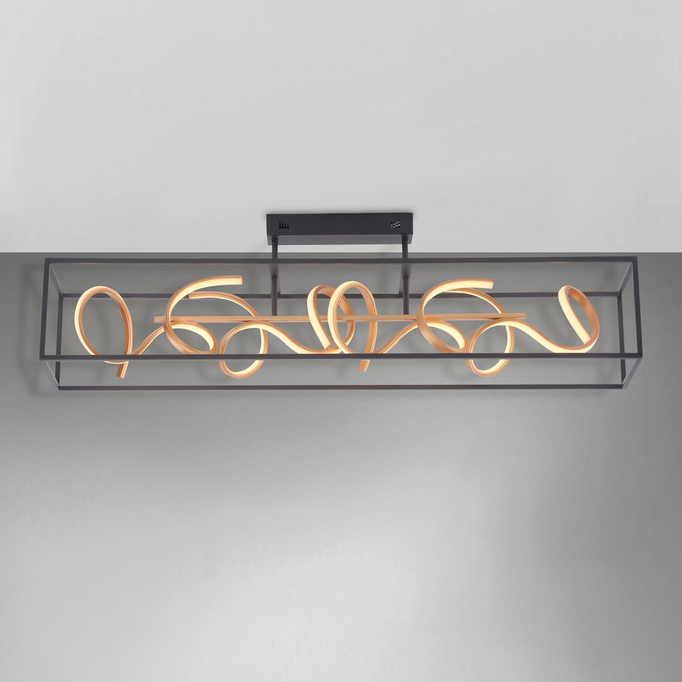 Paul Neuhaus Selina ceiling light, LED dimmable, gold/satin - 6473-18 ...