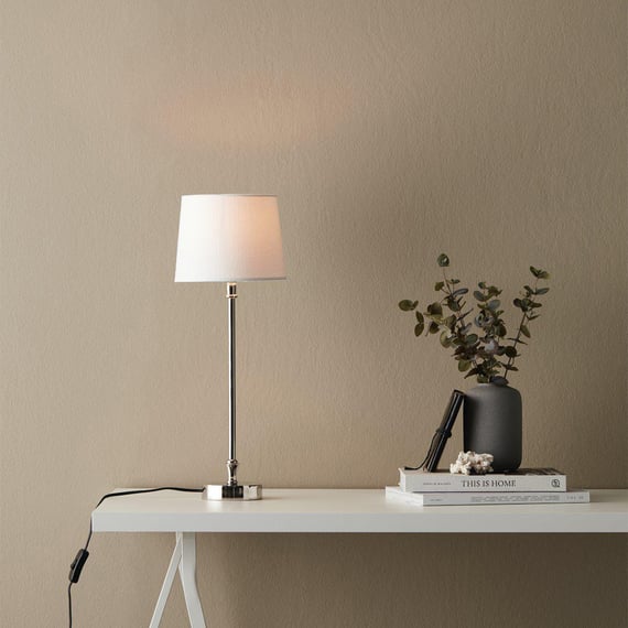 PR Home Liam table lamp, E27 white/chrome - 71001-420FR01 | REUTER