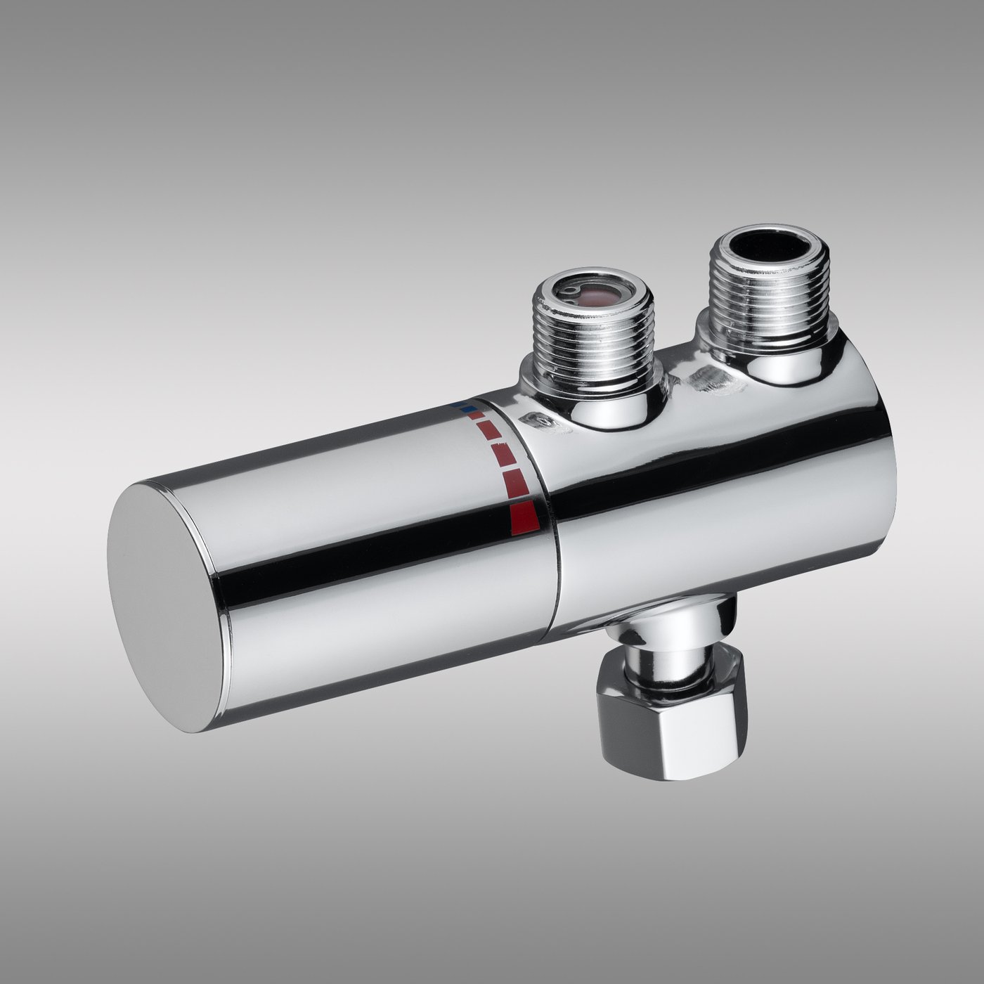 Benkiser Universal thermostatic angle valve, 3/8" x 3/8" chrome ...