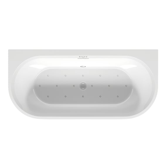 Riho Desire back-to-wall whirlbath, with panel, with lighting with ...