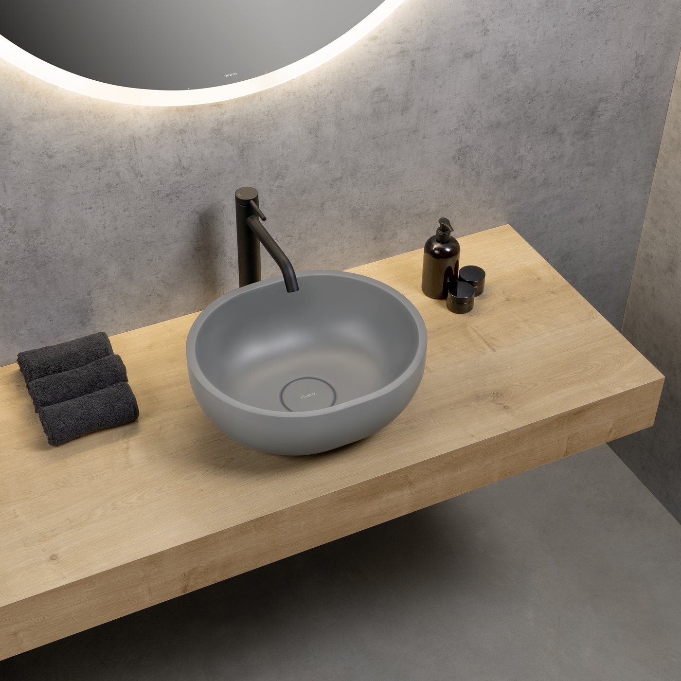 rivea Malie Aufsatzwaschtisch B: 40 H: 17,1 T: 35 cm, mit ...