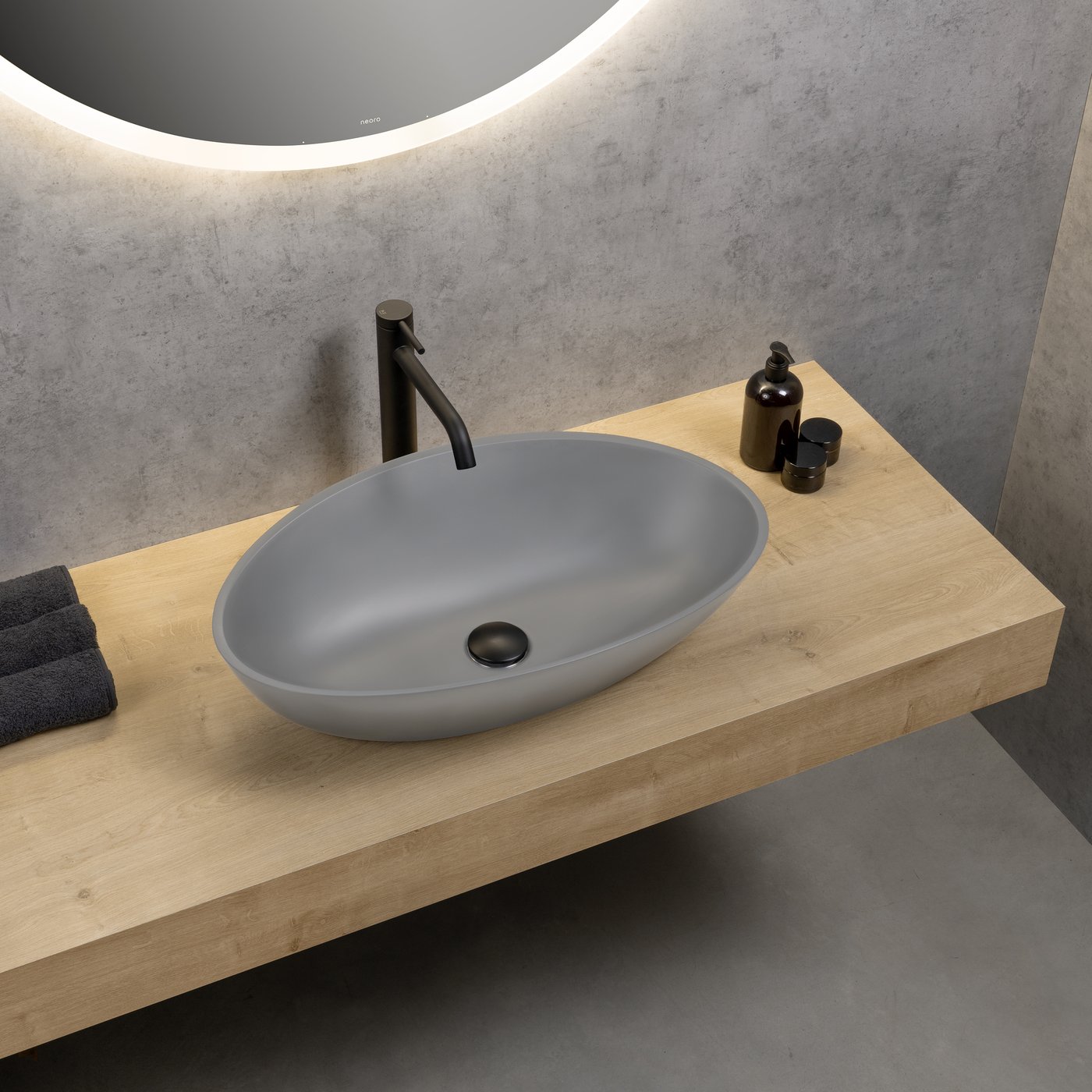 rivea Bahri Aufsatzwaschtisch B: 60 H: 16,1 T: 36 cm, mit ...