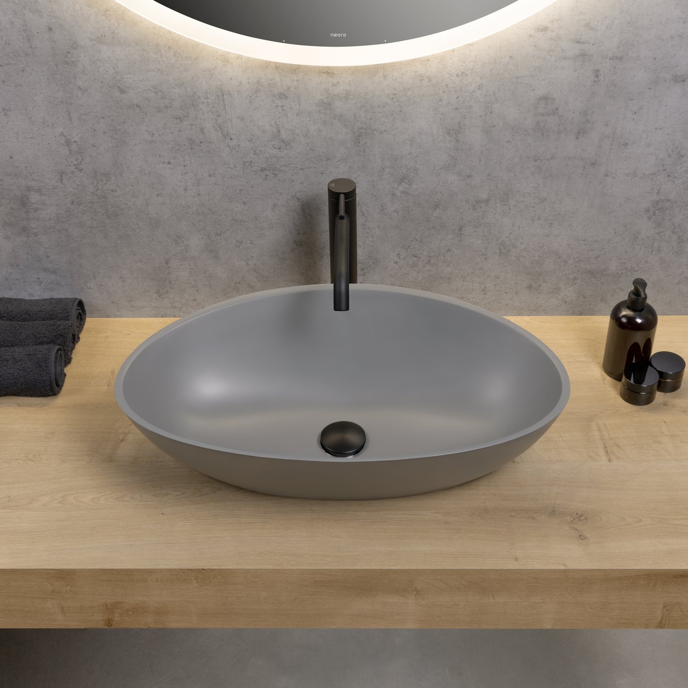 rivea Bahri Aufsatzwaschtisch B: 60 H: 16,1 T: 36 cm, mit ...