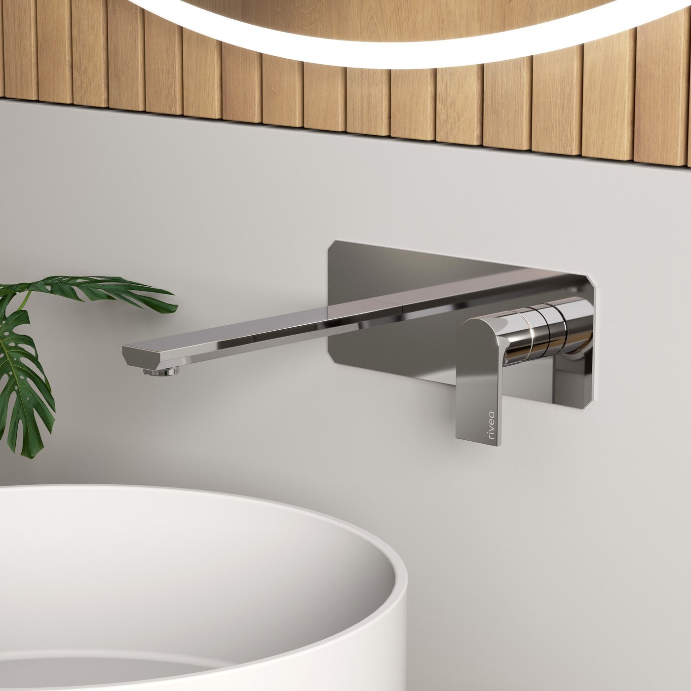 rivea Dia line wall-mounted basin fitting chrome - BR2046PC | REUTER