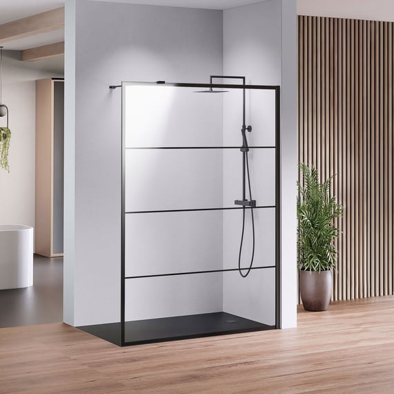 rivea Dia Walk In shower panel TSG clear loft with RiveaClean / matt ...